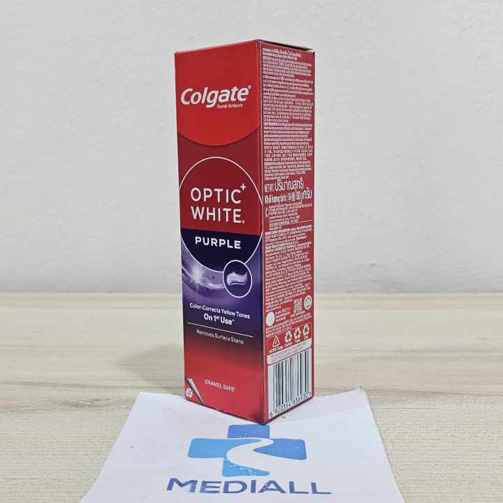 Colgate Optic White Purple 100 g คอลเกต ยาสีฟัน อ๊อพติค ไวท์ เพอร์เพิล ...