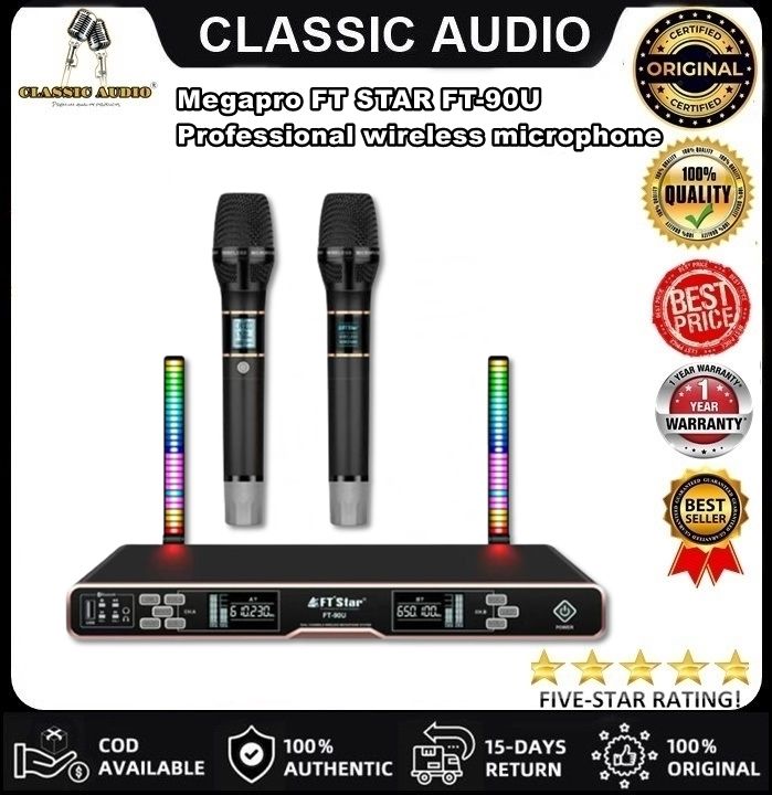 Megapro FT STAR FT-90U Professional wireless microphone classic audio ...