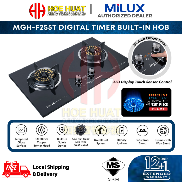 【NEW】 Milux MGH-F255T Digital Timer LED Touch Screen Tempered Glass ...