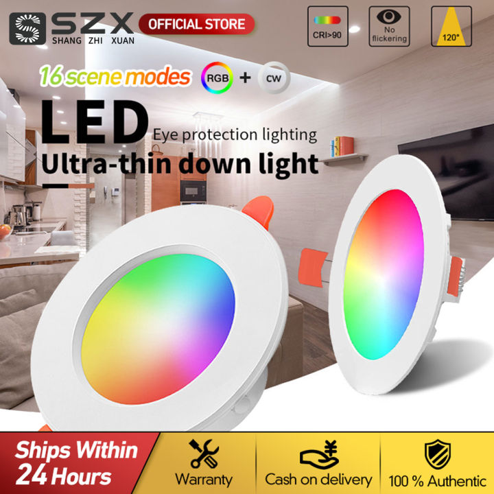 SZX LED Downlight Remote Control Smart Dimmable Recessed Ceiling Light ...