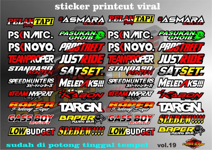 sticker printcut viral | Lazada Indonesia