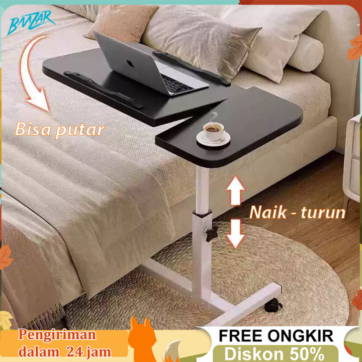 BMZAR Meja Laptop Roda Standing Desk Adjustable Meja Laptop Lipat ...