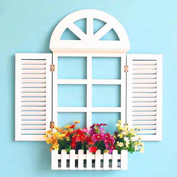 MDF Arch Wall Decor Window False Window Frame for Farmhouse, Vintage or ...