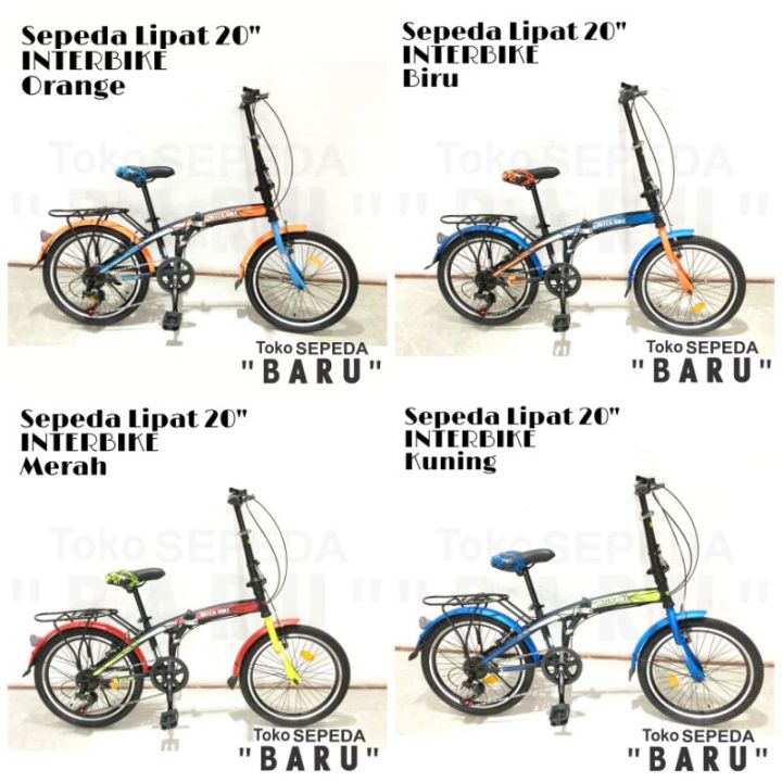 TB - Sepeda Lipat INTERBIKE Ukuran 20 Inch | Lazada Indonesia