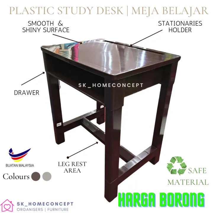 PLASTIC STUDY DESK | STUDENT TABLE | KID STUDY TABLE | MEJA TULIS ...