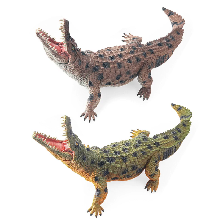 Articulated Plastic Alligator Figure Realistic Skin Texture Figure ...