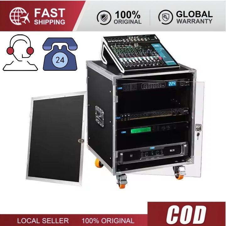 12U audio mixer cabinet DJ Rack Case Shock Mount audio equipment ...