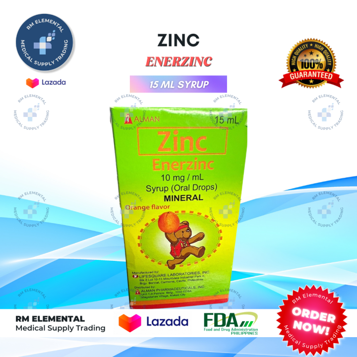 Zinc Syrup 10mg/5mL (ENERZINC) 15mL | Lazada PH