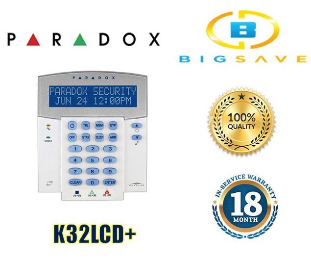 PARADOX K32LCD+ 32 ZONE LCD KEYPAD K32LCD+ | Lazada
