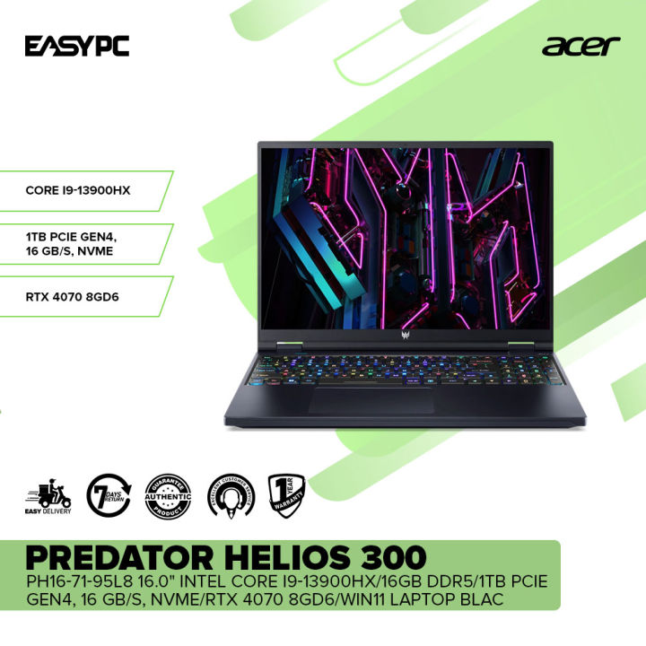 EasyPC | Acer Predator Helios 300 PH16-71-95L8 16.0" Intel Core i9 ...