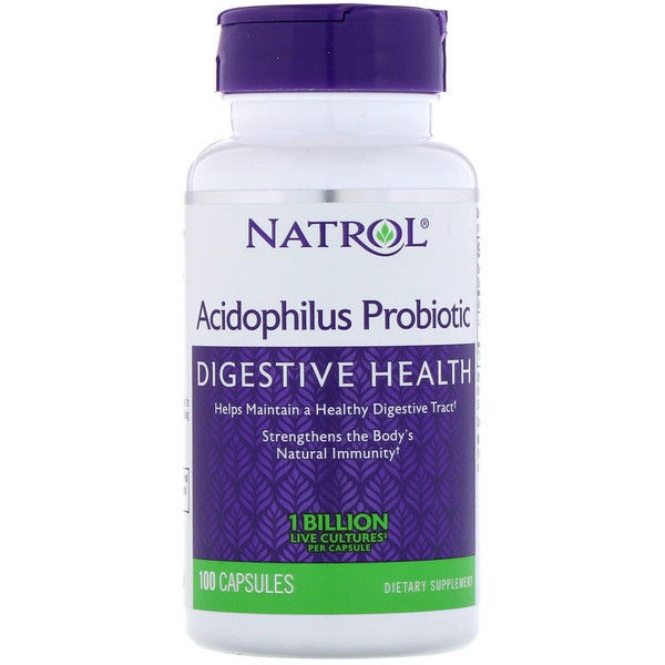 Natrol, Acidophilus Probiotic, 1 Billion, 100 Capsules/150 Capsules ...
