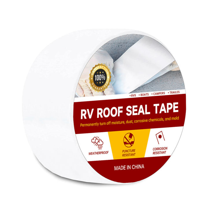 AUMOTOP Rv Roof Tape Waterproof Weather Seal Tape Waterproof Natural ...