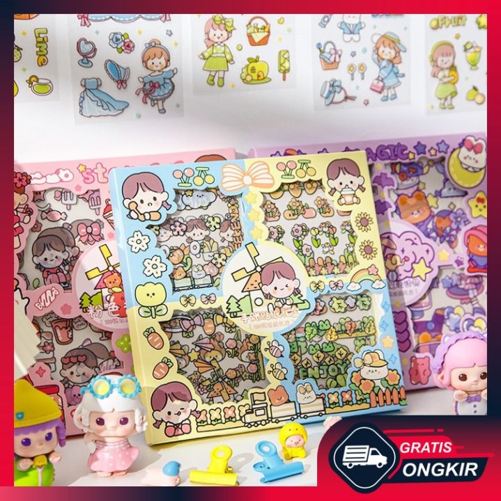 Gratis Ongkir - 100 Lembar Stiker Motif Momo Kartun Korea / Scrapbook ...