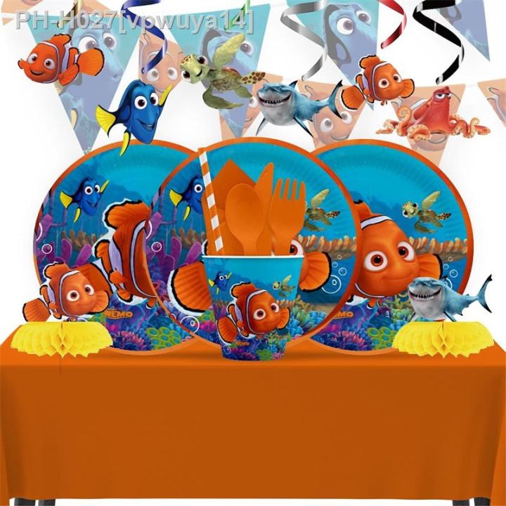 ☇☸ Finding Nemo Theme Disposable Tableware Birthday Party Decorations ...