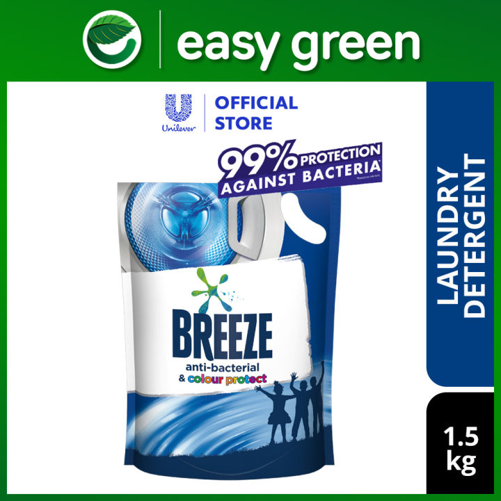 Breeze Liquid Detergent Anti-Bacterial & Colour Protect Refill Pack 1 ...