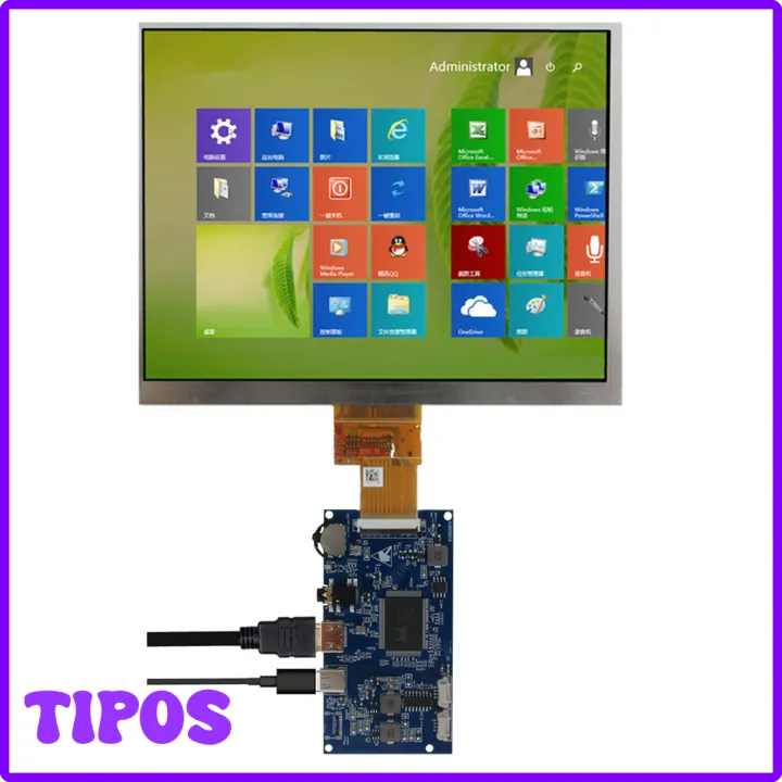 [TIPOS] 8 Inch HJ080IA-01E IPS 4:3 Portable LCD Display Screen ...