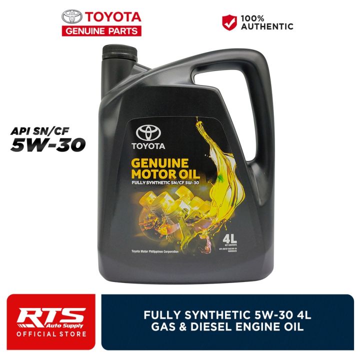 Toyota Genuine Fully Synthetic Gasoline and Diesel Engine Motor Oil ...