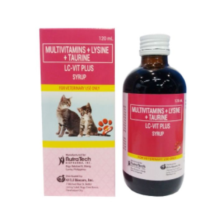 LC VIT PLUS MULTIVITAMINS CAT AND KITTEN SYRUP WITH FREE SYRINGE ...