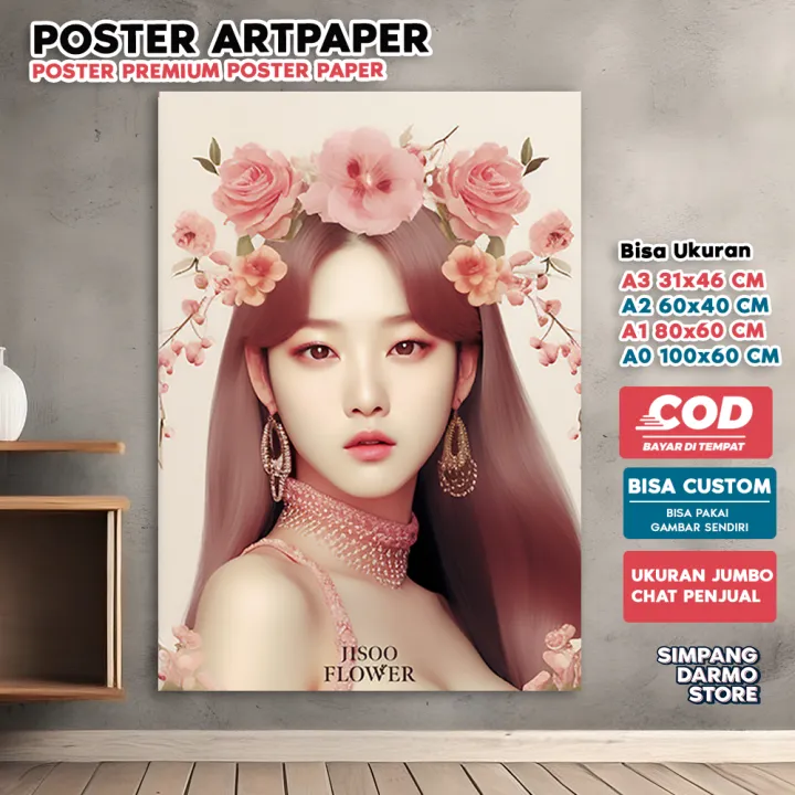 Poster Jisoo Blackpink bisa cetak custom Tersedia Berbagai Ukuran A4 A3 ...