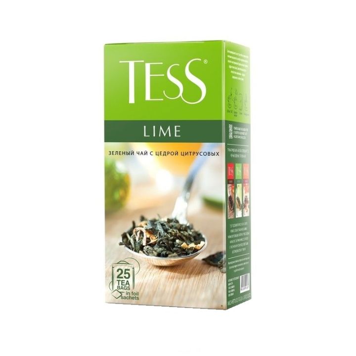Tess Lime 25пак Зеленый чай Th