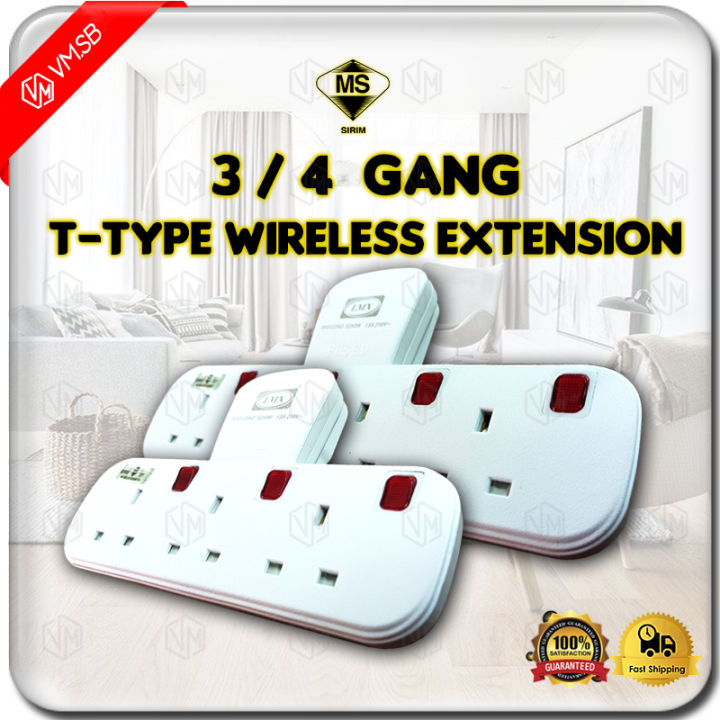 Multi T-Adaptor Extension T-Type Plug Adapter Extension Plug Neon ...