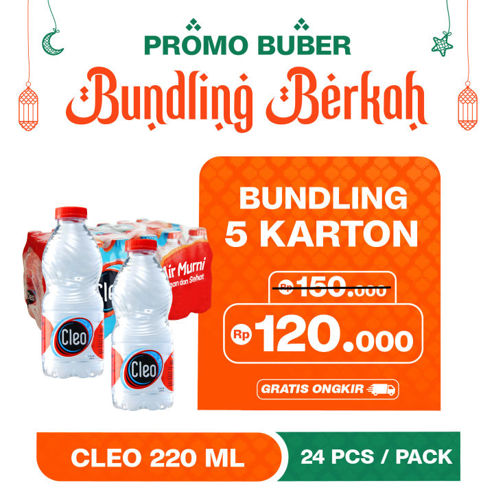 Cleo Air Murni 220ml - Bundling Hemat 5 pack | Lazada Indonesia