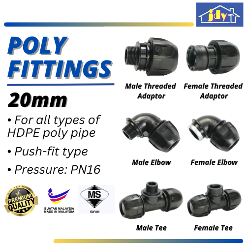 HDPE Poly Fitting Poly Pipe Connector MTA/FTA/Male Elbow/Female Elbow ...