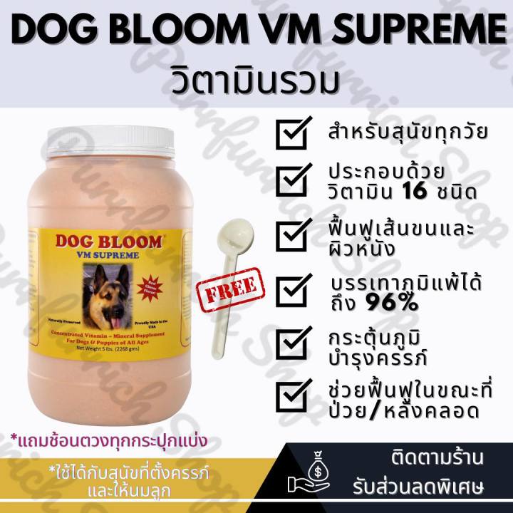 แบ่งขาย100-200g DOG BLOOM VM Supreme วิตามินรวม กระตุ้นภูมิ บำรุงขน ...