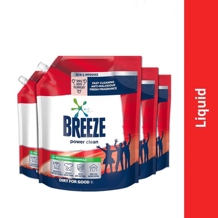 Breeze Refill Detergent Power Clean 【Liquid】 3.2kg / 1.5kg | Lazada
