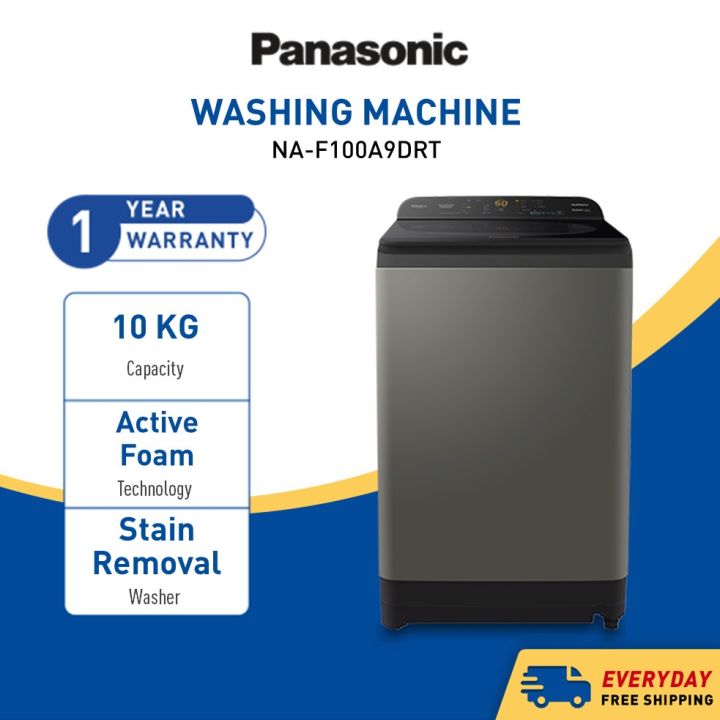 PANASONIC NA-F100A9 (10KG) Top Load Washing Machine with Stain Care NA ...