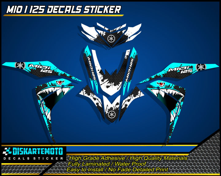 Mio i 125 Shark Design Sticker | Lazada PH