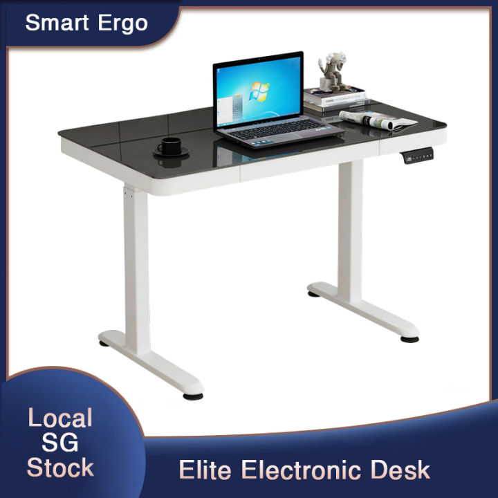 Smart Ergo Elite Electric Memory Height Adjustable Computer Table with ...