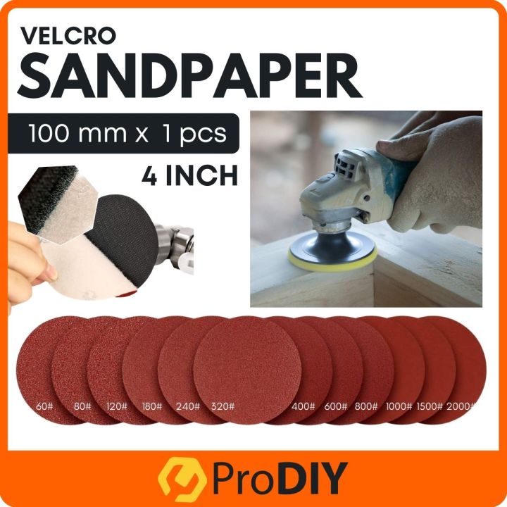 1pcs Round Sand Paper 4" Flocking Velcro Self Adhesive 100mm ...