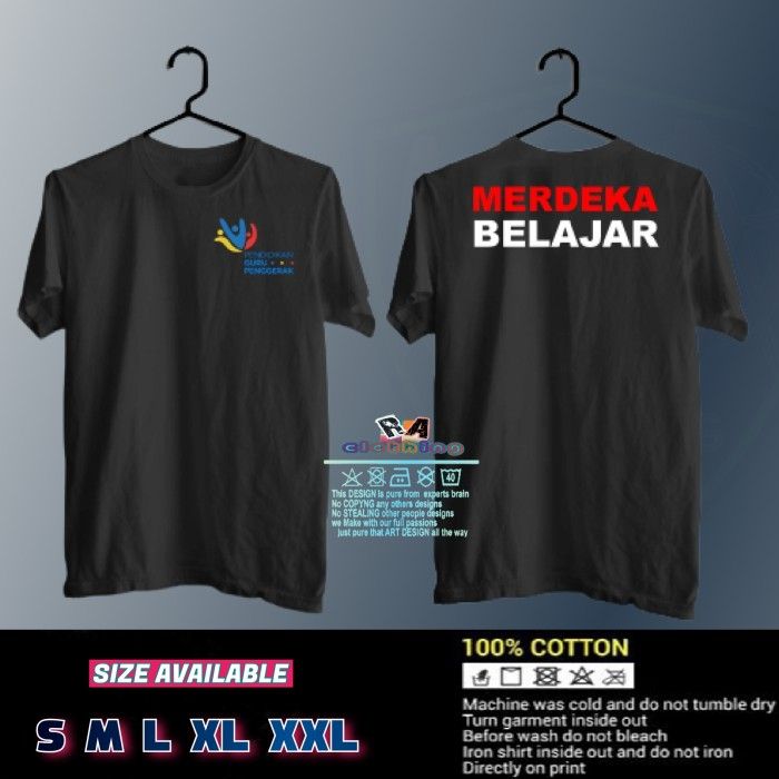 T-SHIRT MERDEKA BELAJAR GURU PENGERAK COTTON PREMIUM KAOS MERDEKA BELA ...