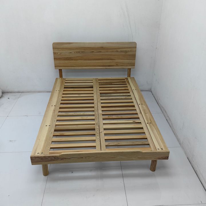 Solid Wood Rib Grills Bedstead Simple Double 1.8 Tatami Simple and ...