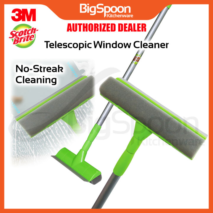 3M SCOTCH-BRITE 2-in-1 Multipurpose High Window Cleaner Telescopic ...