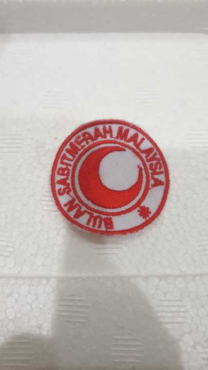 Badge Logo PBSM bulan sabit merah Sulam | Lazada