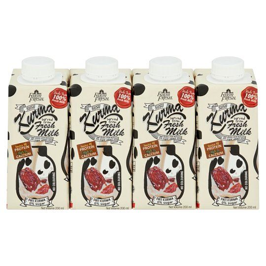 Farm Fresh Milk 200 ml X 12 boxes KURMA Susu Farm Fresh Milk Half ...