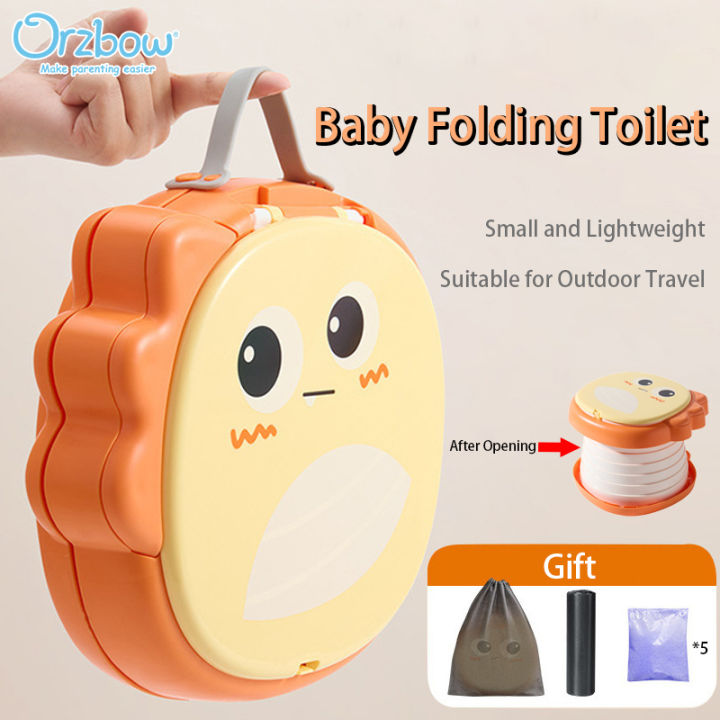 Orzbow ท่องเที่ยวกลางแจ้งพับได้สำหรับเด็กทารกโถปัสสาวะแบบพกพาสำหรับเด็ก ...