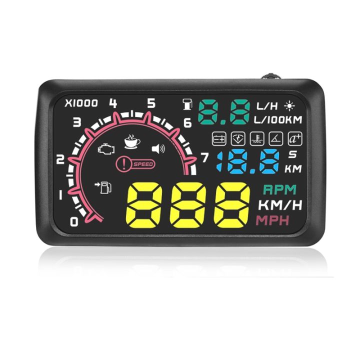 Multi-Function Car 5.5 Inch Hud Head Up Display Speeding Fuel Warning ...