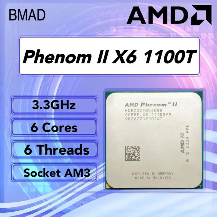 AMD Phenom II X6 1100T Hexa-Core CPU Processor HD110ZFBK6DGR Socket AM3 ...