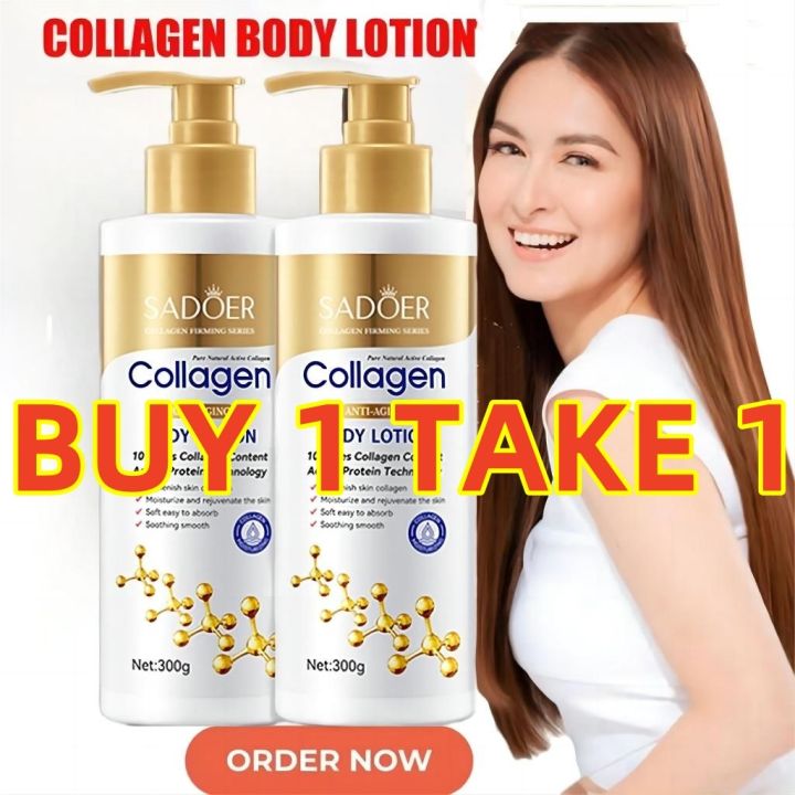 [BUY 1 TAKE 1]300g Collagen Body Lotion With Glutathione Spf 100 ...