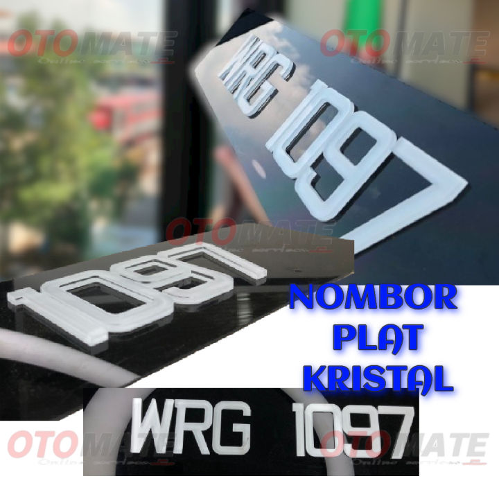 Car Number plate 3D Crystal /Nombor Plate kereta 3D kristal proton ...