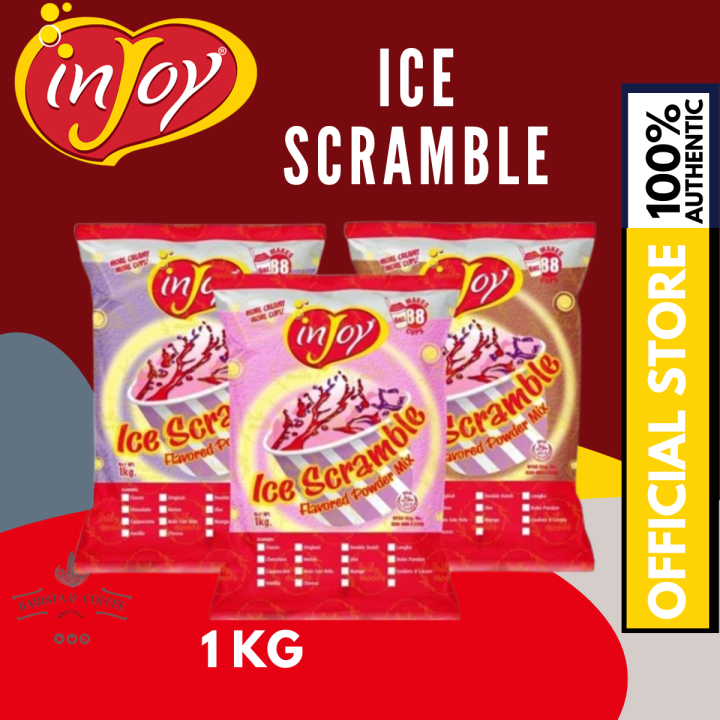 Injoy Ice Scramble 1kg Powder - Ube, Choco, Mango, Melon, Buko Pandan ...