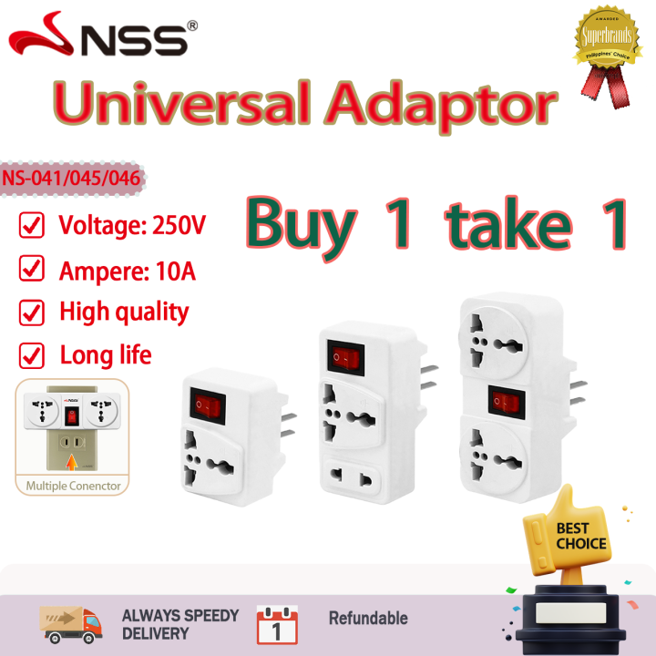 NSS Universal Adaptor With Switch Travel Adapter Plug Electrical Converter NS-045 | NS-041 | NS ...
