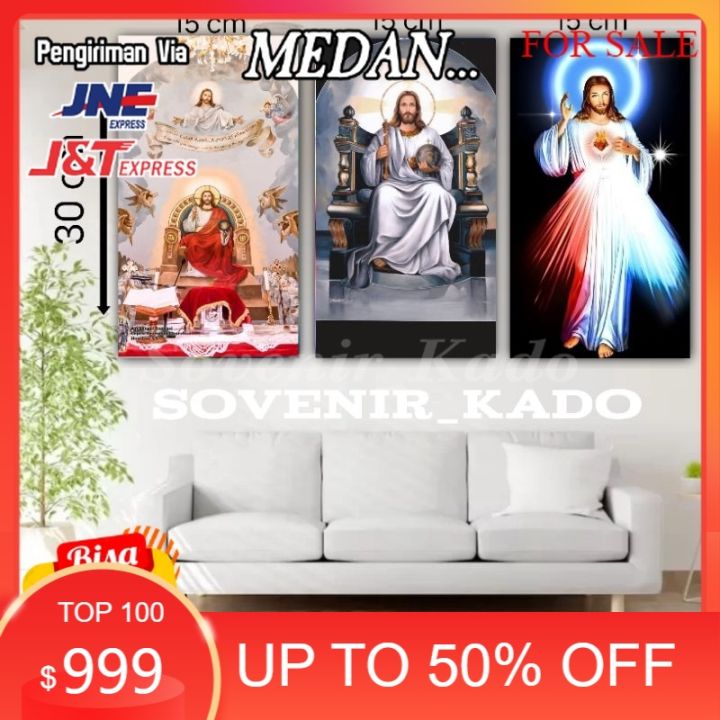 HIASAN DINDING YESUS COD MEDAN TEMA KRISTEN | Lazada Indonesia