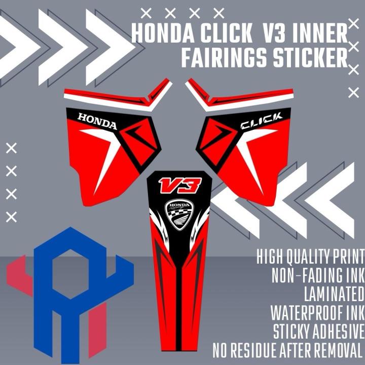 Honda Click version 3 version 4 v4 v3 125 150 Inner Fairings printed ...