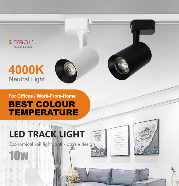 10W LED Track Light / Spotlight ★ 4000K Neutral White ★ Local Warranty | Lazada Singapore