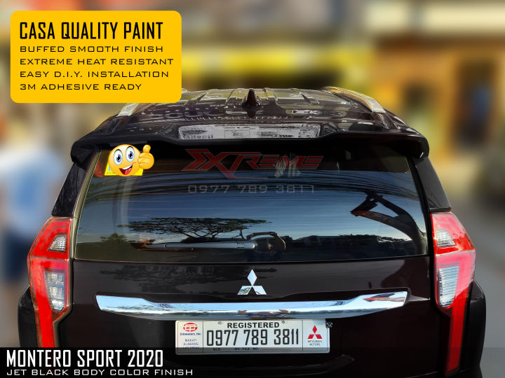 Montero Sport 2016 to 2025 Jet Black color GT Type Oem Rear Bumper ...