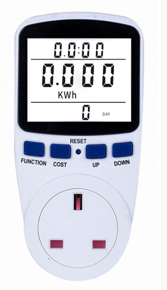 UK plug type 240VAC 13A Electricity Power Consumption Monitoring Meter ...